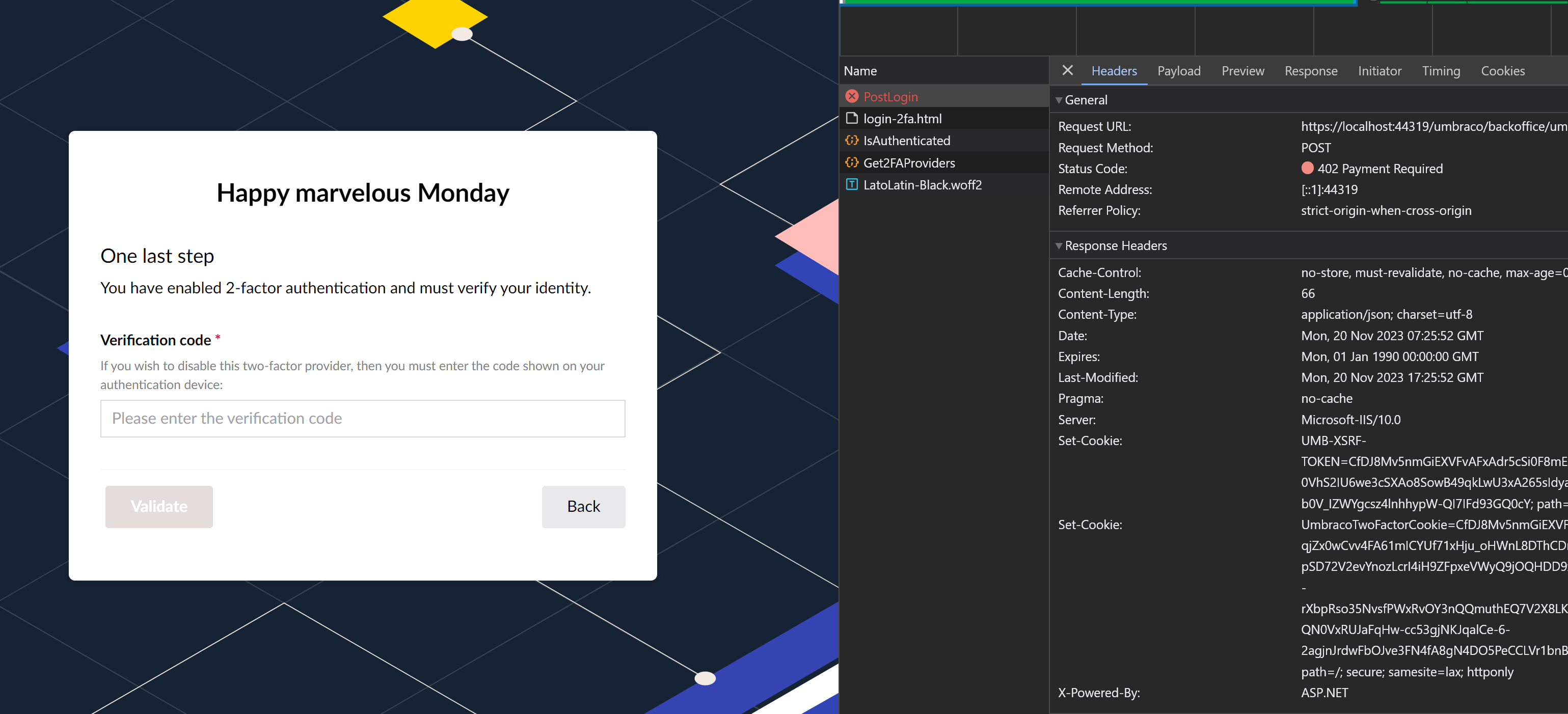 Page Redirect after Logging in with Multifactor Authentication for Users · Issue #15259 ...