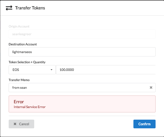 Error Internal Service Error Issue 133 Greymass anchor GitHub