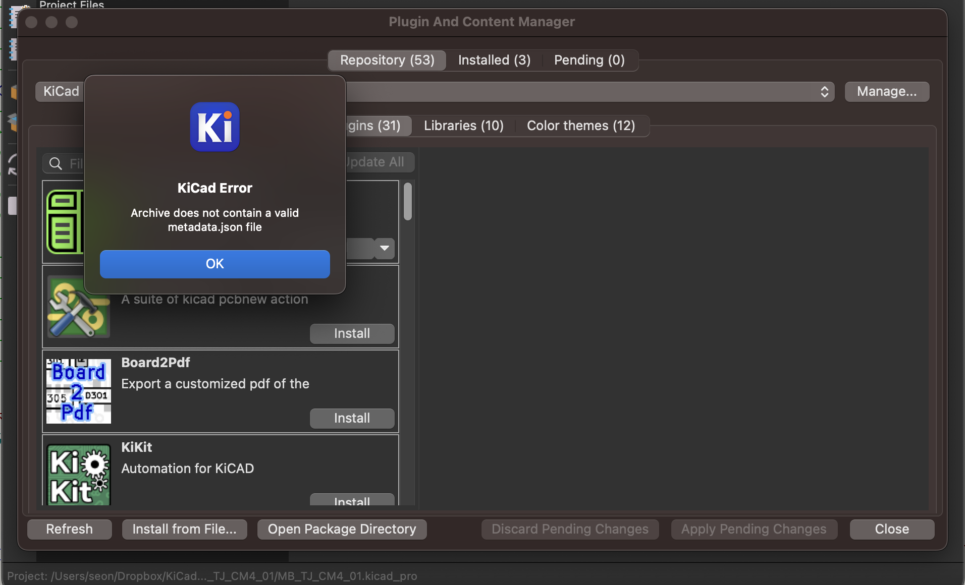 Archive does not contain a valid metadata.json file · Issue #112 · espressif/kicad-libraries ...