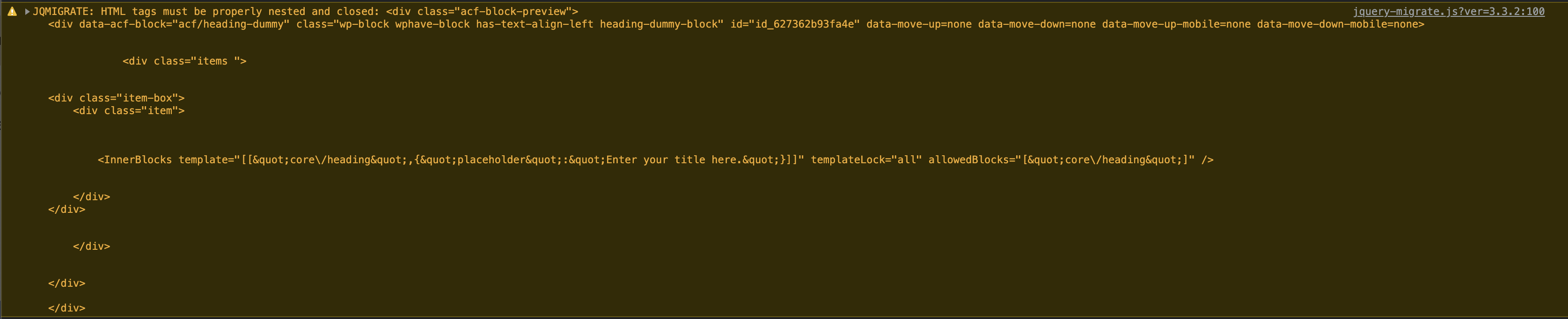 BUG: No content after