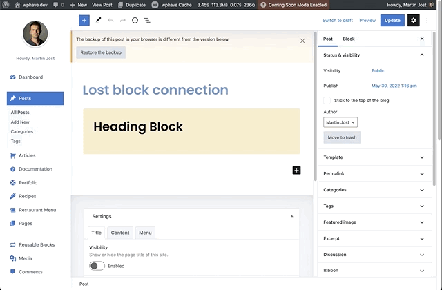 ACF Block loses connection when momentarily clicked · Issue #657 · AdvancedCustomFields/acf · GitHub