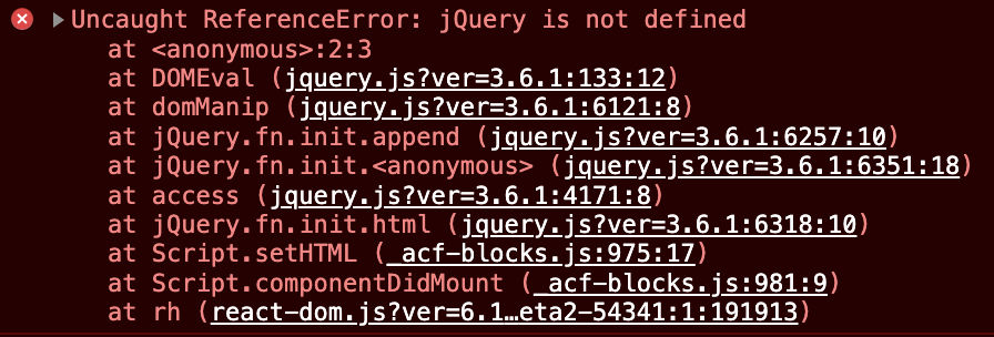 Acf Blocks Jquery Scripts In Block Editor Tabletmobile Preview Not Working After Switching The 9098