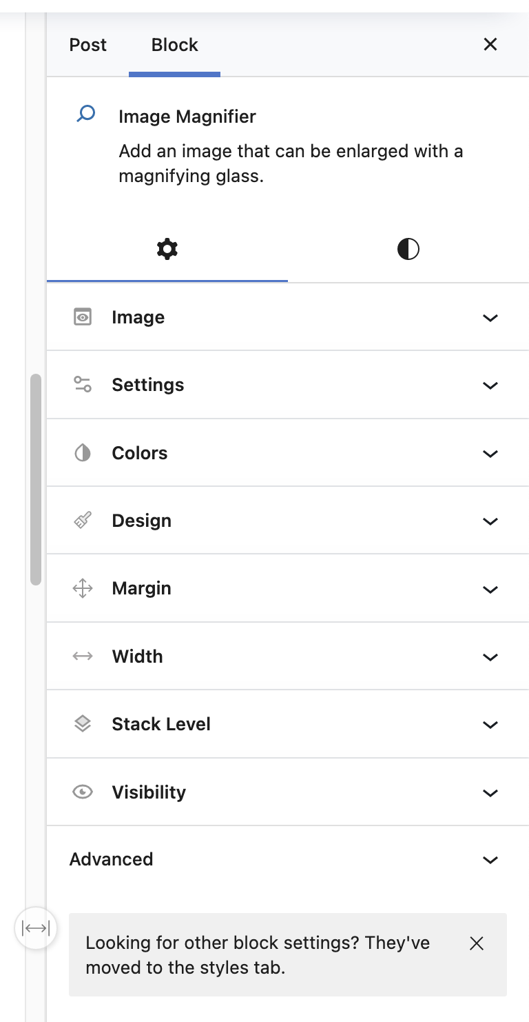 Attatch field groups / field types to new block settings tabs · Issue #793 ...