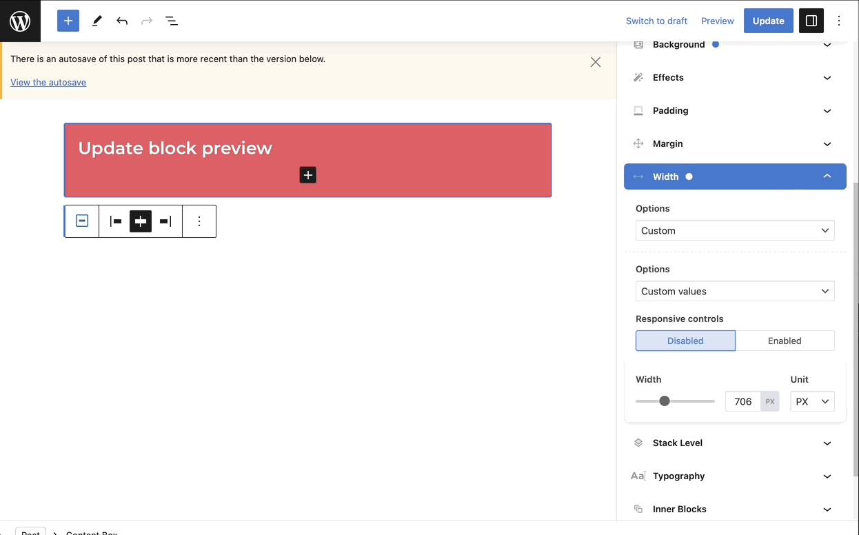 Extending the part how ACF is updating the block preview to provide a better user experience ...