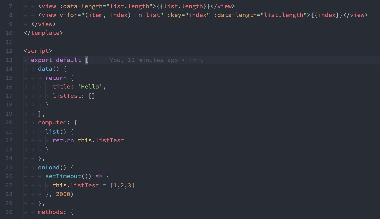 computed 数据为array类型，数据变化后有些 v-bind:数据没有更新 · Issue #1133 · dcloudio/uni-app · GitHub