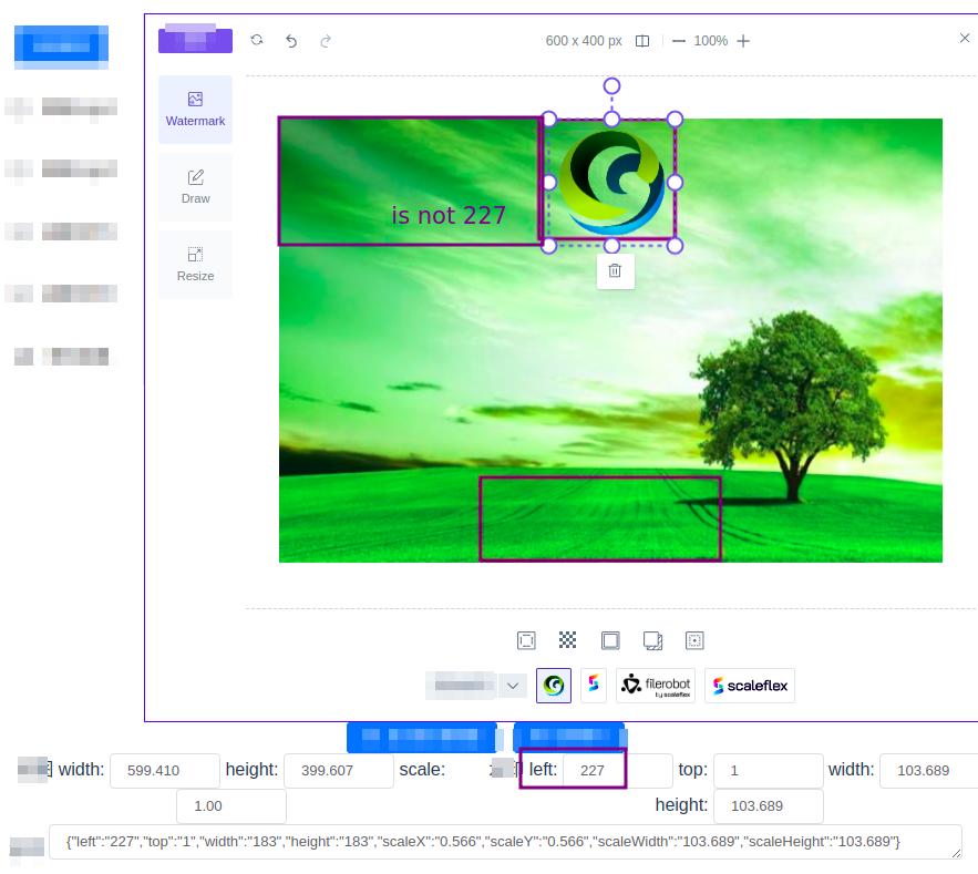 [BUG]the watermark offset x and y is not correct · Issue #215 · scaleflex/filerobot-image-editor ...