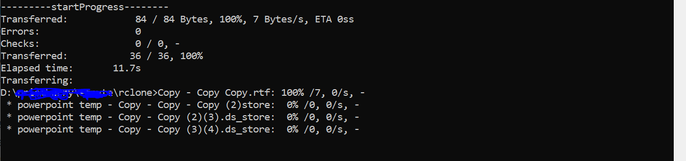 Progress shown is overlapping on console during copy command · Issue #3530 · rclone/rclone · GitHub