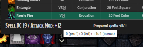 BUG: Spell Attack Mod Incorrectly Including Temporary Dice Roll Bonuses · Issue #668 · sdenec ...
