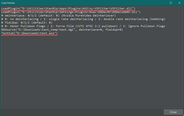 Please replace handling of AviSynth hardcoded subs with XY-VSFilter · Issue #537 · staxrip ...
