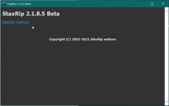 2.1.8.5: Authors.html is missing · Issue #590 · staxrip/staxrip · GitHub
