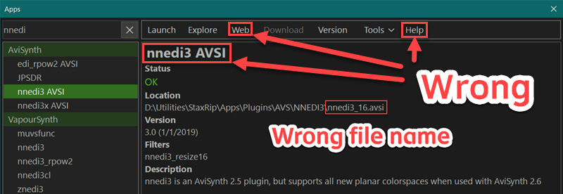 NNEDI3 folder and included registered files need overhaul · Issue #649 ...
