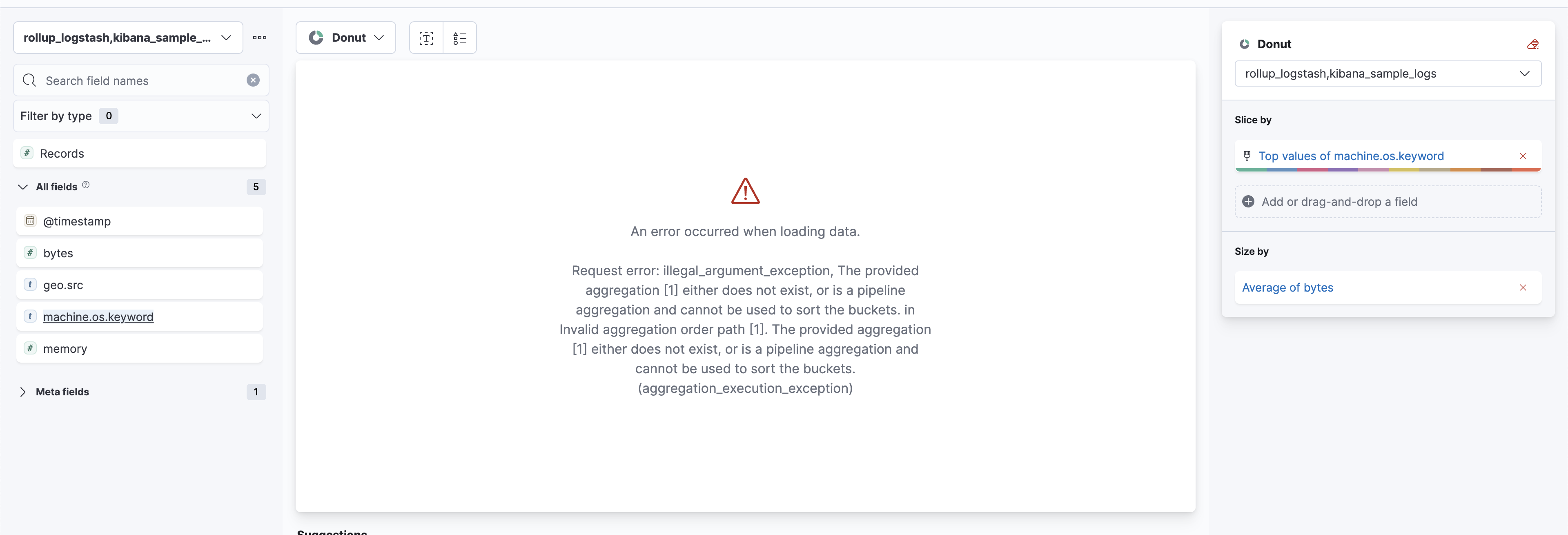 [Lens] [Donut] rollup histogram field slice-by rollup term keyword field fails · Issue #122685 ...