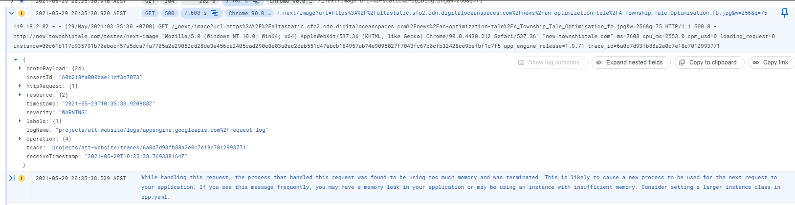 Next Images result in 500 server error on GCLOUD · vercel next.js · Discussion #25580 · GitHub
