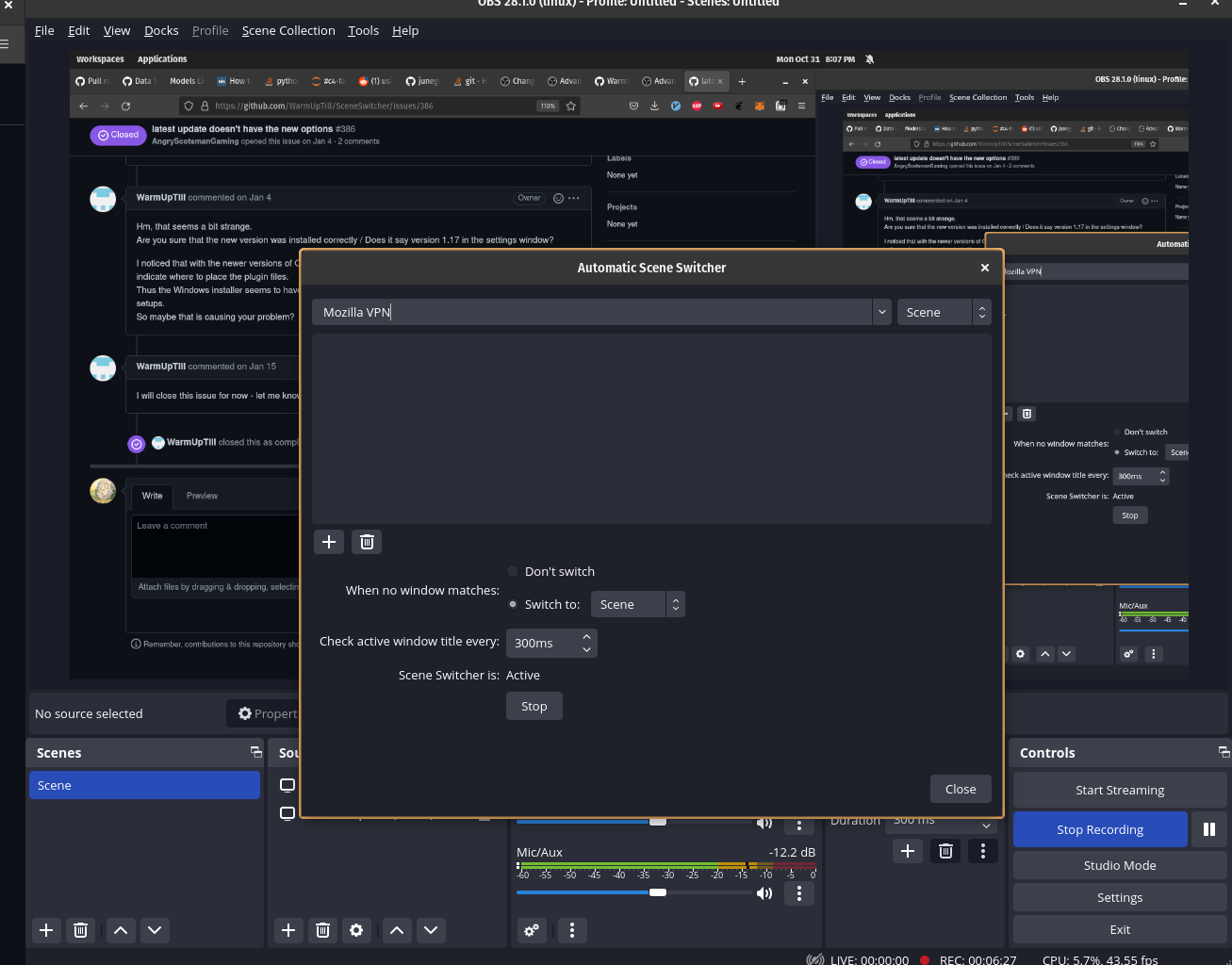 Missing settings on new install · Issue #577 · WarmUpTill/SceneSwitcher · GitHub