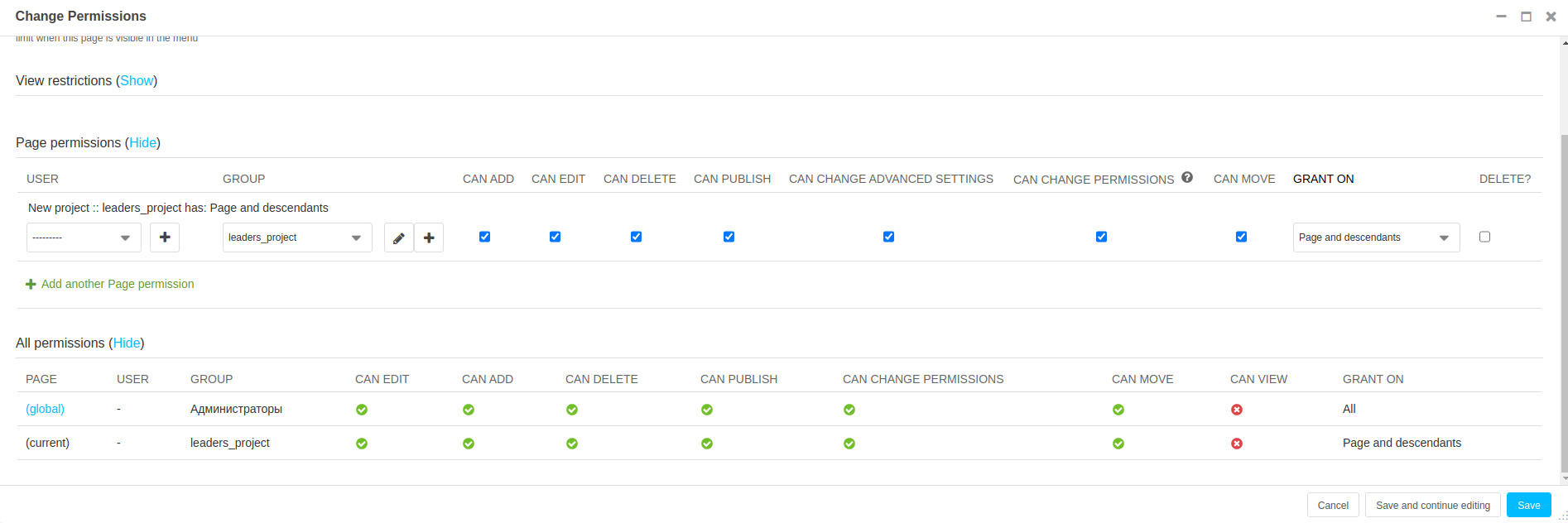 [BUG] User has permissions, but cannot use it. · Issue #7029 · django-cms/django-cms · GitHub