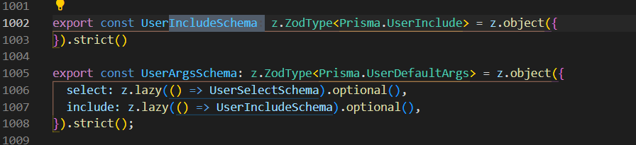 All 'XXXIncludeSchema' Are Generated as 'z.object({ }).strict()' in MongoDB Environments · Issue ...