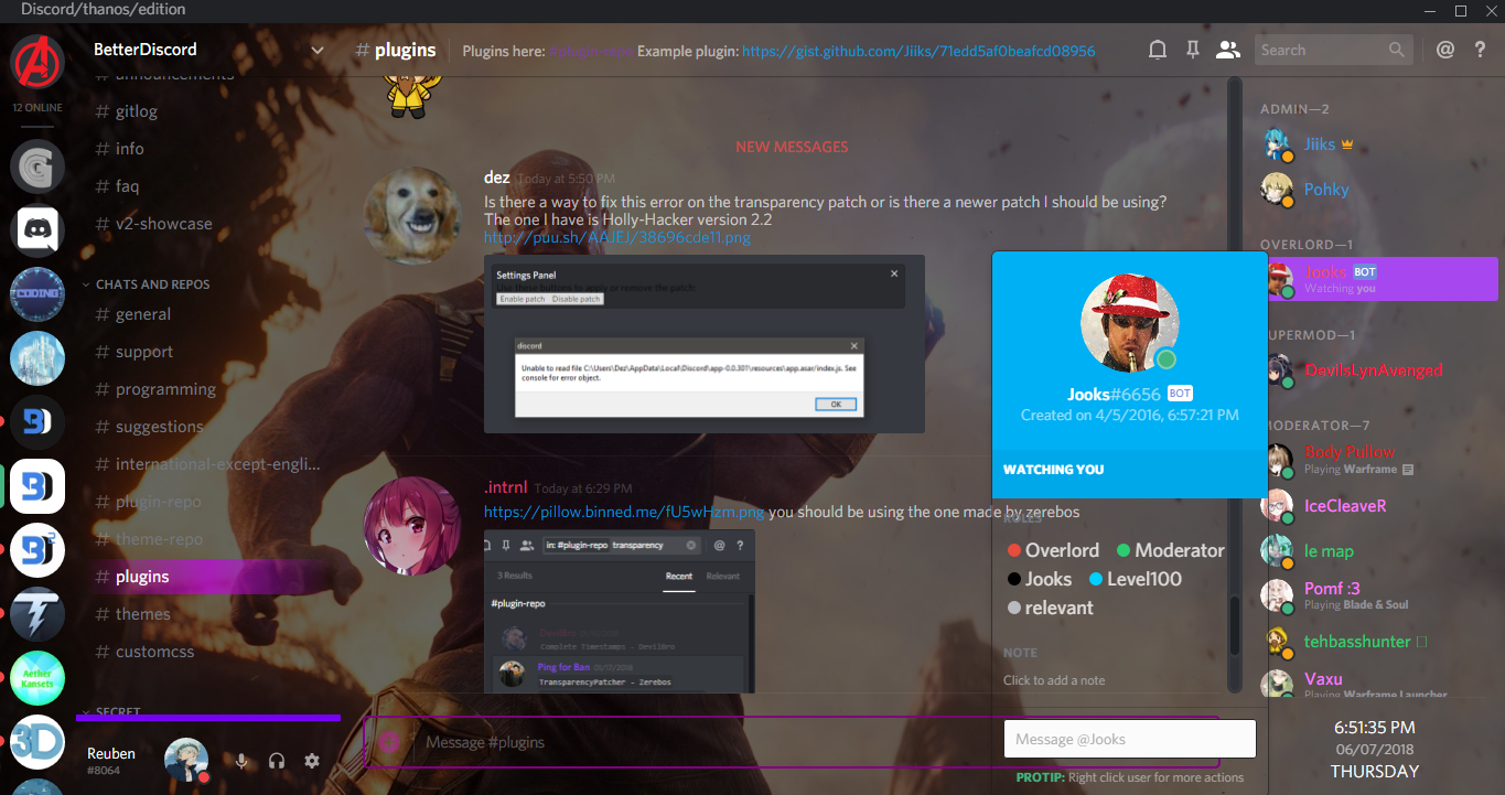 GitHub - wanqdetta/thanos-theme: anvengers infinity discord theme