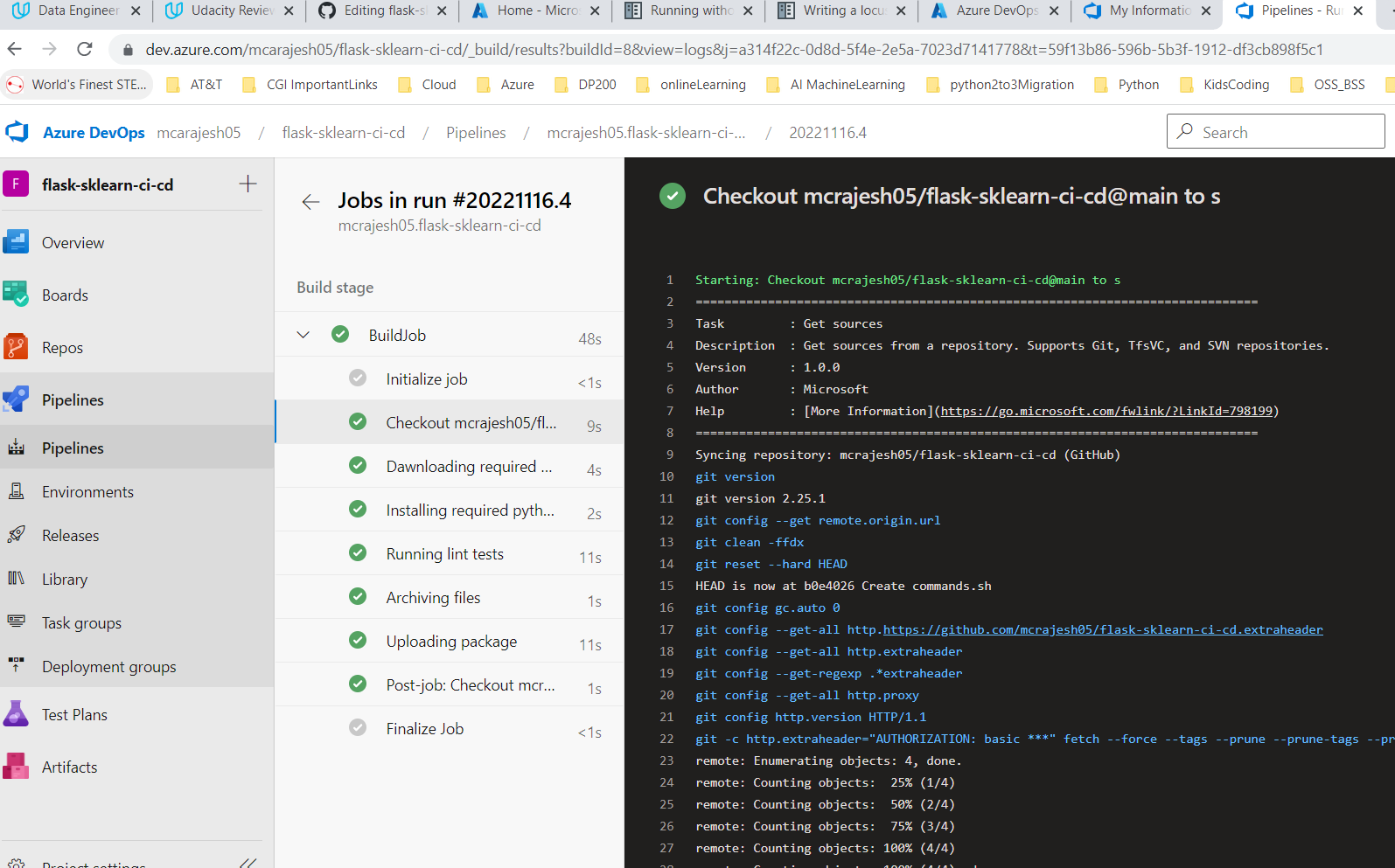 Github Mcrajesh05flask Sklearn Ci Cd Python Flask App That Serves Out Predictions Inference 9562