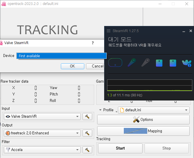 Can't using HTC Tracker to Steam VR · Issue #1714 · opentrack/opentrack · GitHub