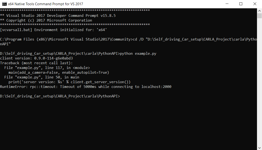 example.py timesout · Issue #826 · carla-simulator/carla · GitHub