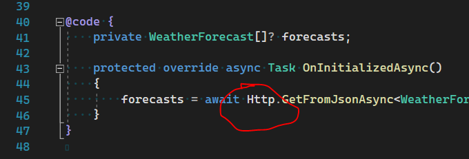 Blazor - Razor File - Renaming Injected Service Name Not Working in VS2022 17.3.6 · Issue #7865 ...