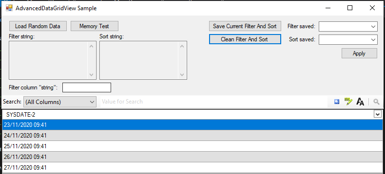Filtering on DateTime column with non-midnight time component doesn't return valid FilterString ...