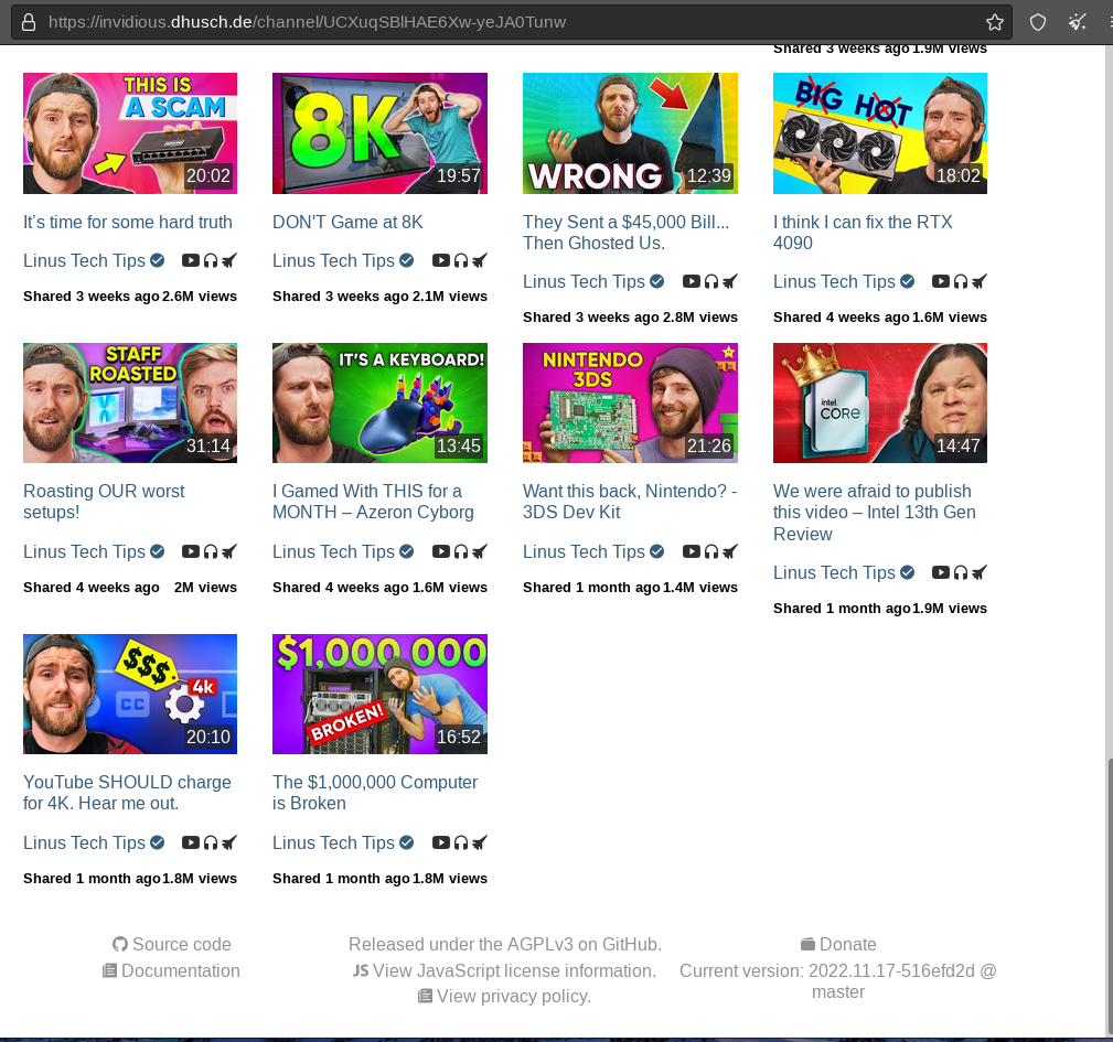 [Bug] No pagination inside of channels · Issue #3430 · iv-org/invidious · GitHub