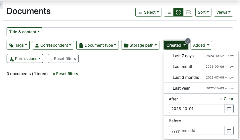 [BUG] Sort by date does not seem to be working · Issue #4351 · paperless-ngx/paperless-ngx · GitHub