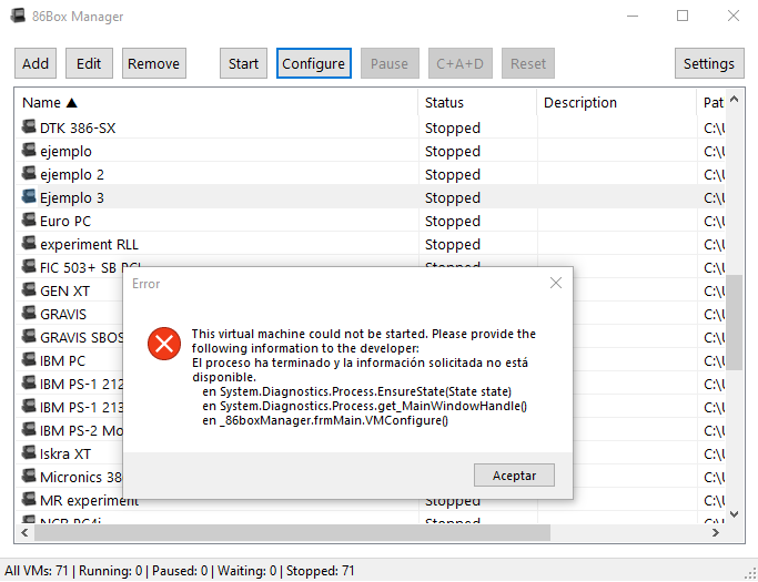 I cannot configure a new machine on 86box Manager · Issue #1182 · 86Box/86Box · GitHub