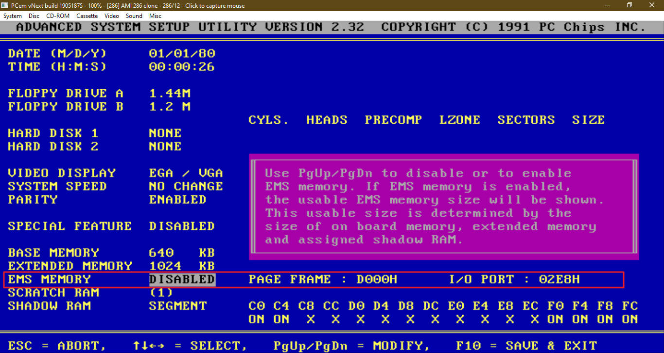 Add LIM EMS support to PCem AMI 286 · Issue #119 · sarah-walker-pcem ...