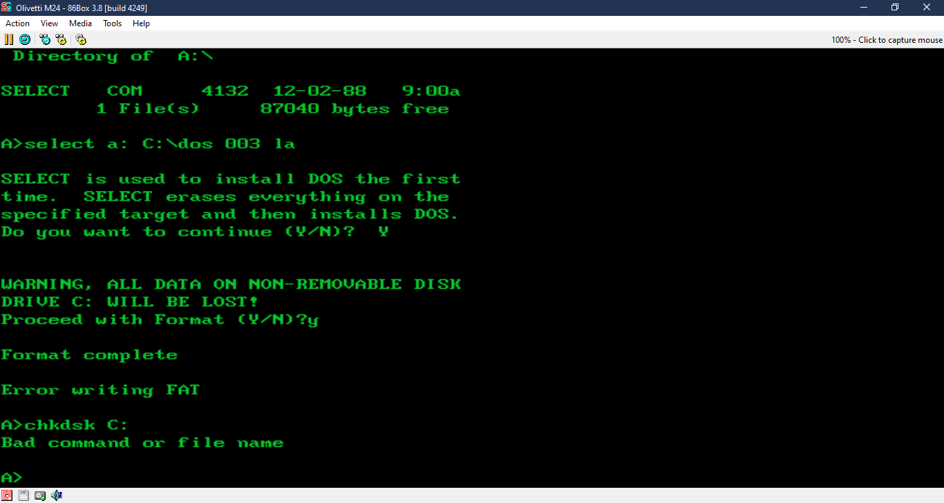 IBM Xebec controller and HDD not detected on the Olivetti M24 machine ...