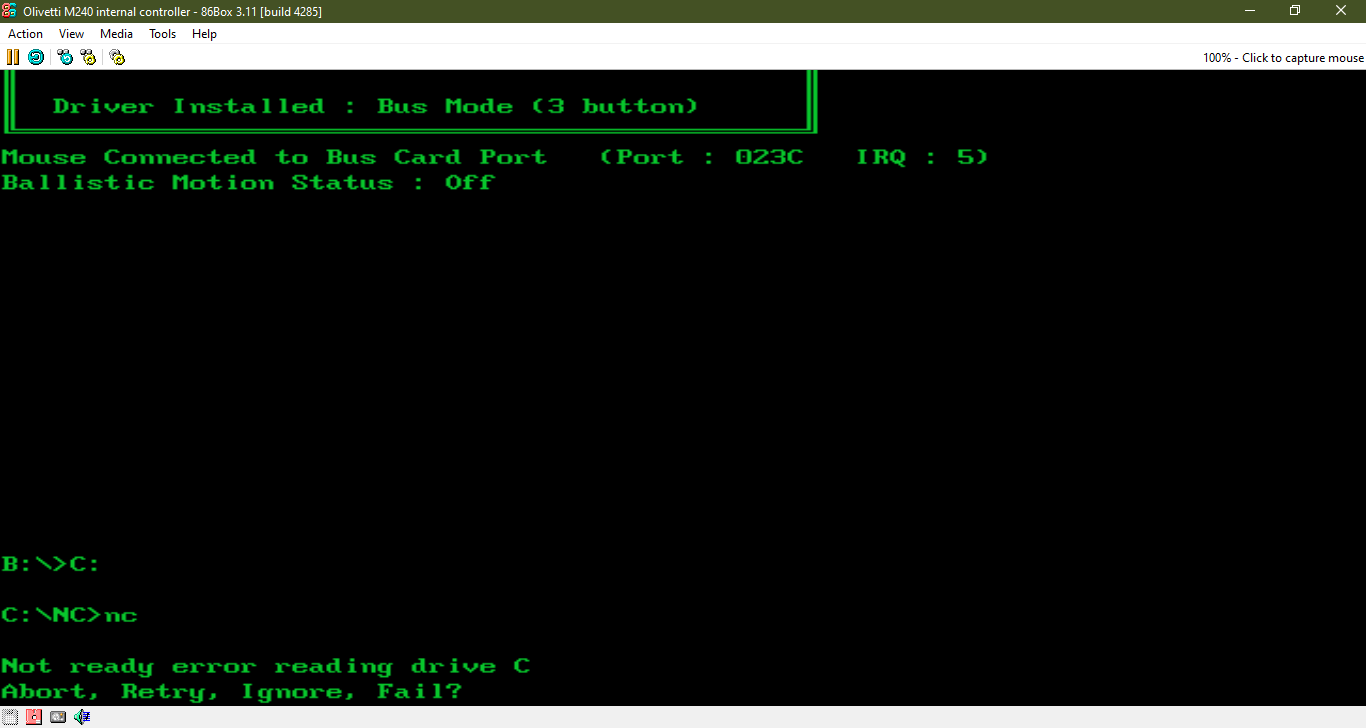 The mouse type is not detected correctly on the Olivetti M240 under MS-DOS · Issue #2880 · 86Box ...
