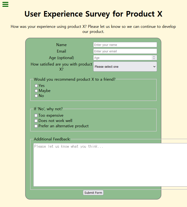 GitHub - nicolewert/FCC-survey: A simple & responsive form created with ...