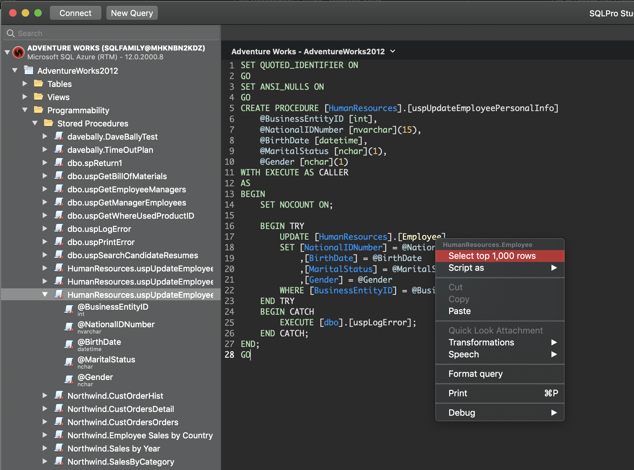 Feature: Right Click objects to Define · Issue #169 · hankinsoft/SQLPro · GitHub