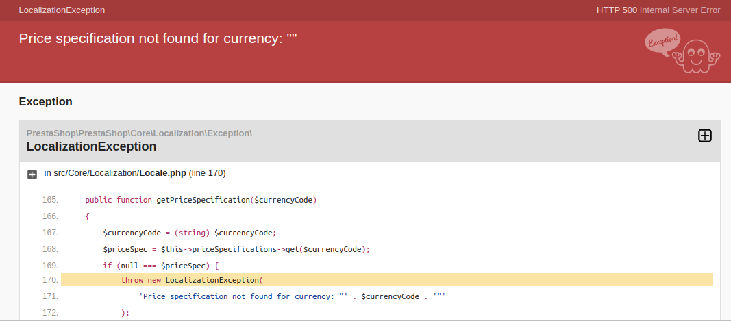 Localization exception in order creation page after clean ps install · Issue #16259 · PrestaShop ...