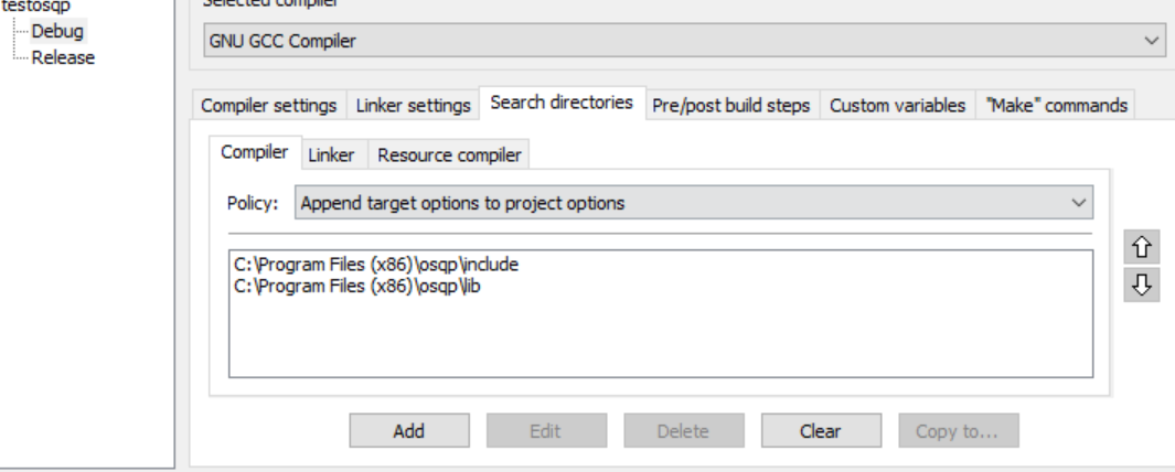 Issues in Linking Library for Running OSQP on C · Issue #213 · osqp/osqp · GitHub