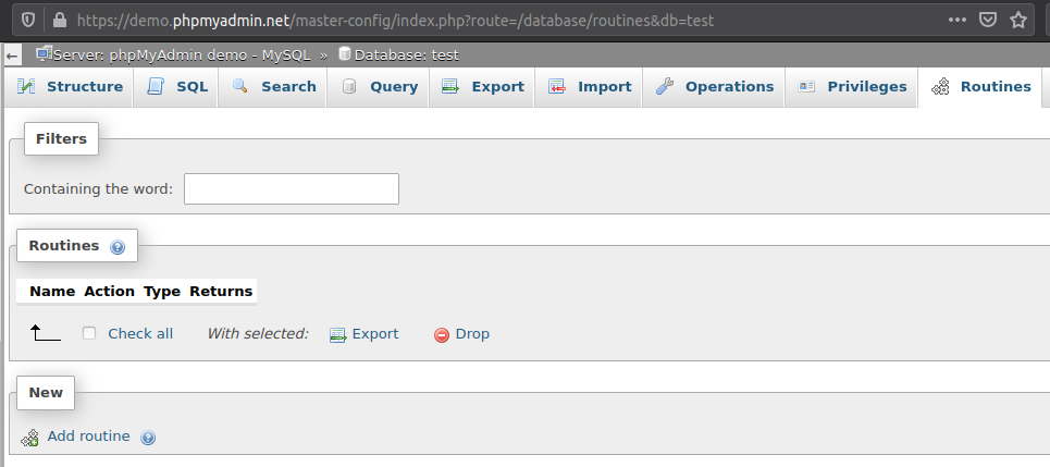 Inconsistent empty list behaviour after dropping multiple routines/events/triggers · Issue ...