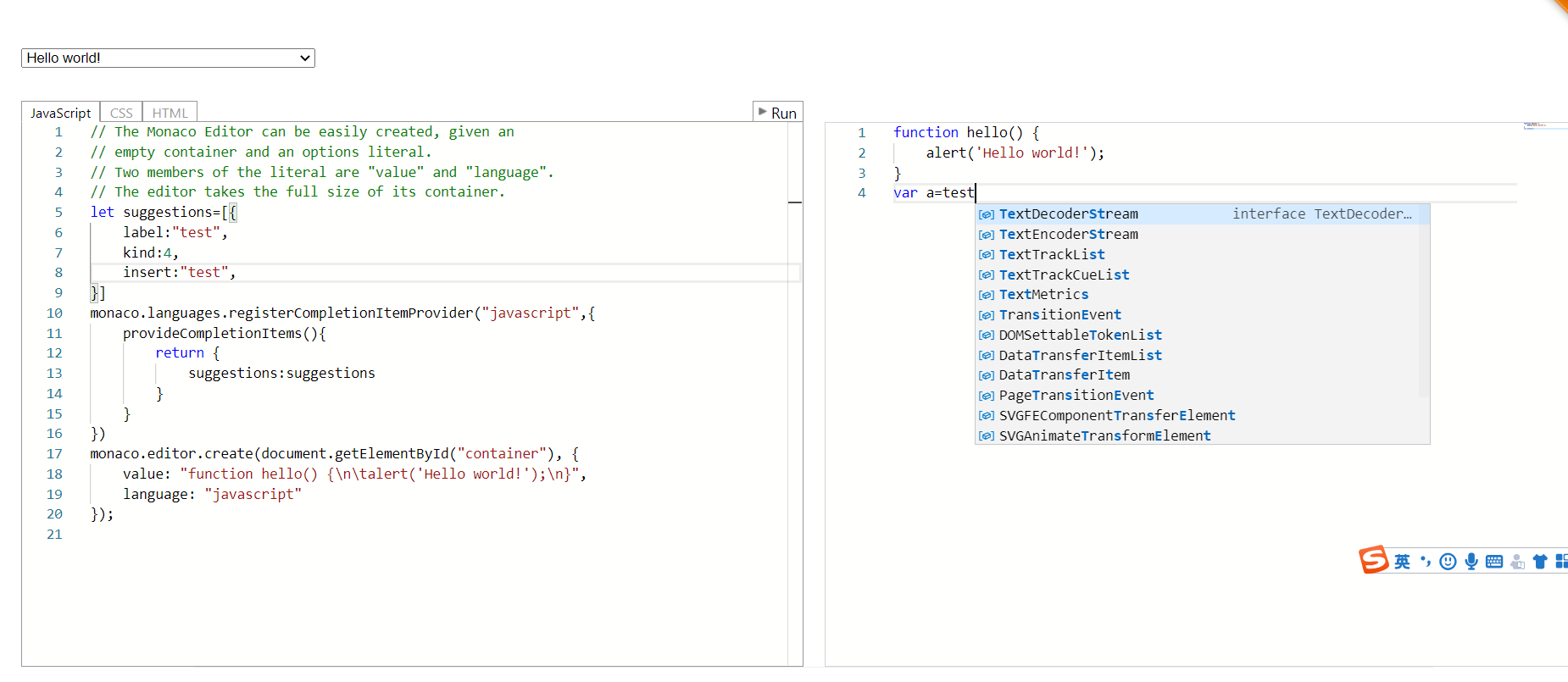How to make a custom completion item also prompt when assigning a value ...