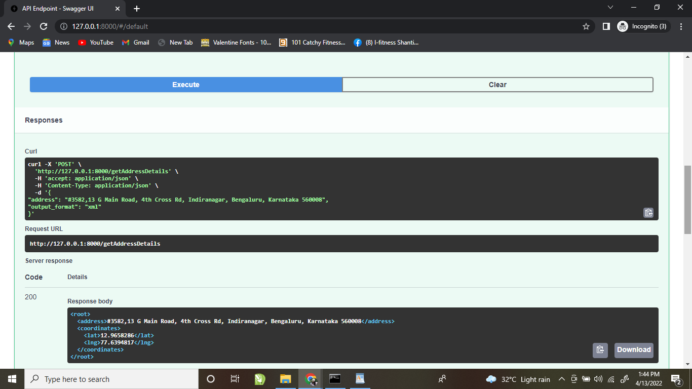 GitHub - akshaygj/API-Endpoint: An API Endpoint designed to get the Latitude & Longitude value ...