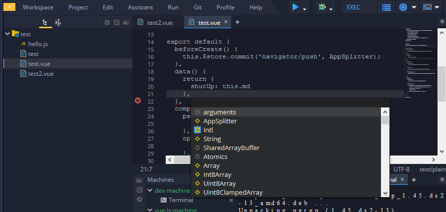Using VLS with Eclipse CHE on Docker · Issue #894 · vuejs/vetur · GitHub
