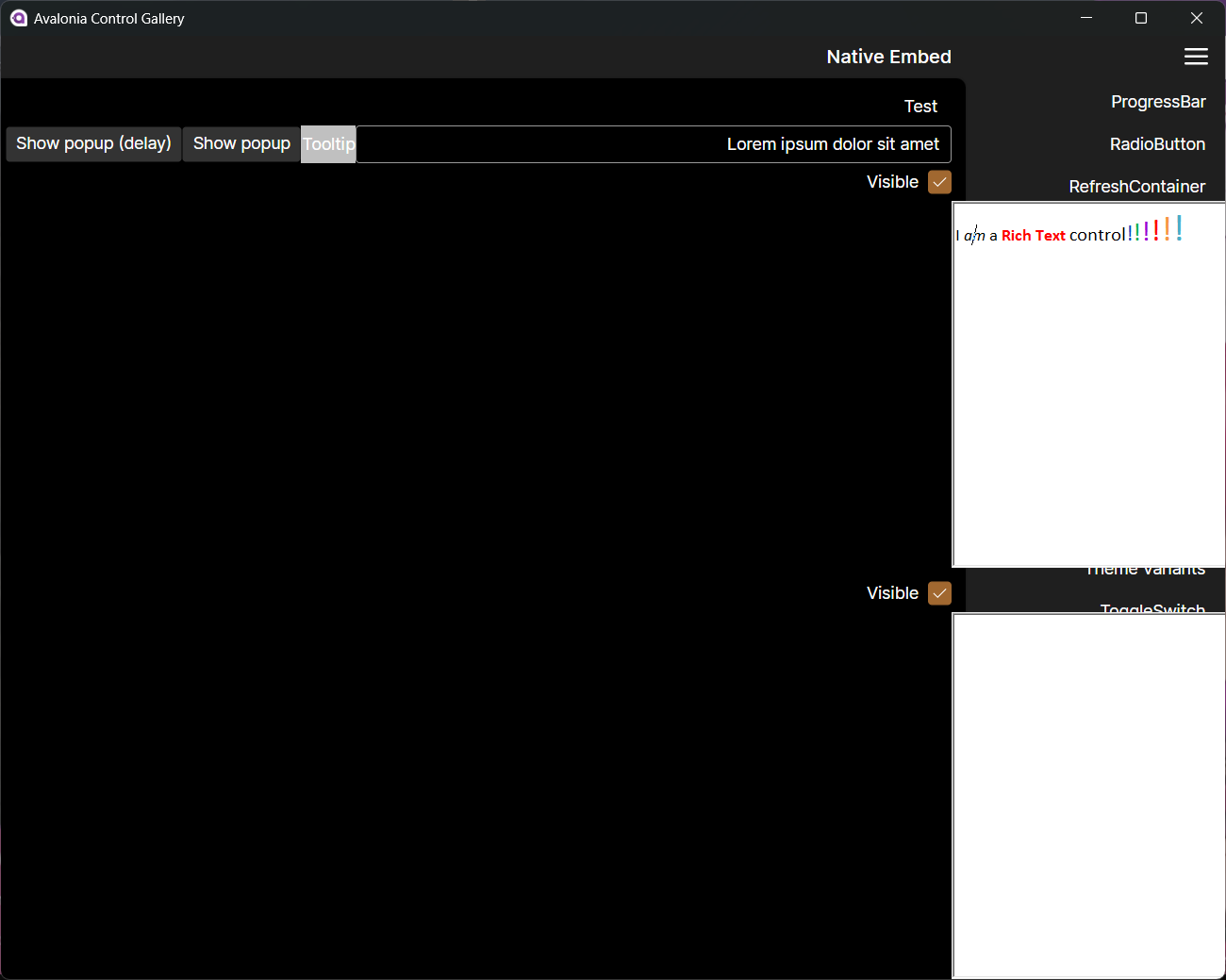 NativeControlHost is broken with RTF enabled · Issue #11562 · AvaloniaUI/Avalonia · GitHub
