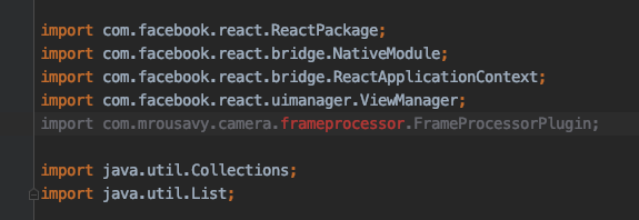 FrameProcessorPlugin class not found · Issue #294 · mrousavy/react-native-vision-camera · GitHub