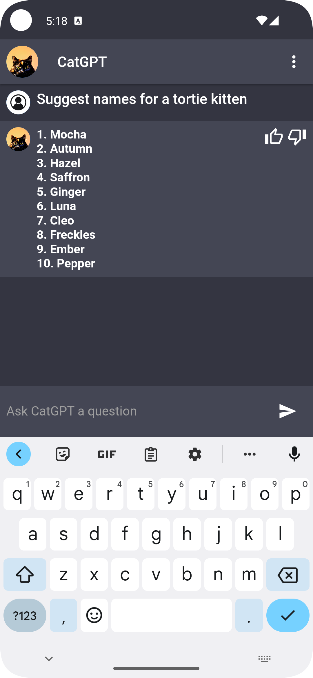 GitHub - Randalab6/CatGPT_flutter: A mobile application that utilizes OpenAI's ChatGPT model to ...