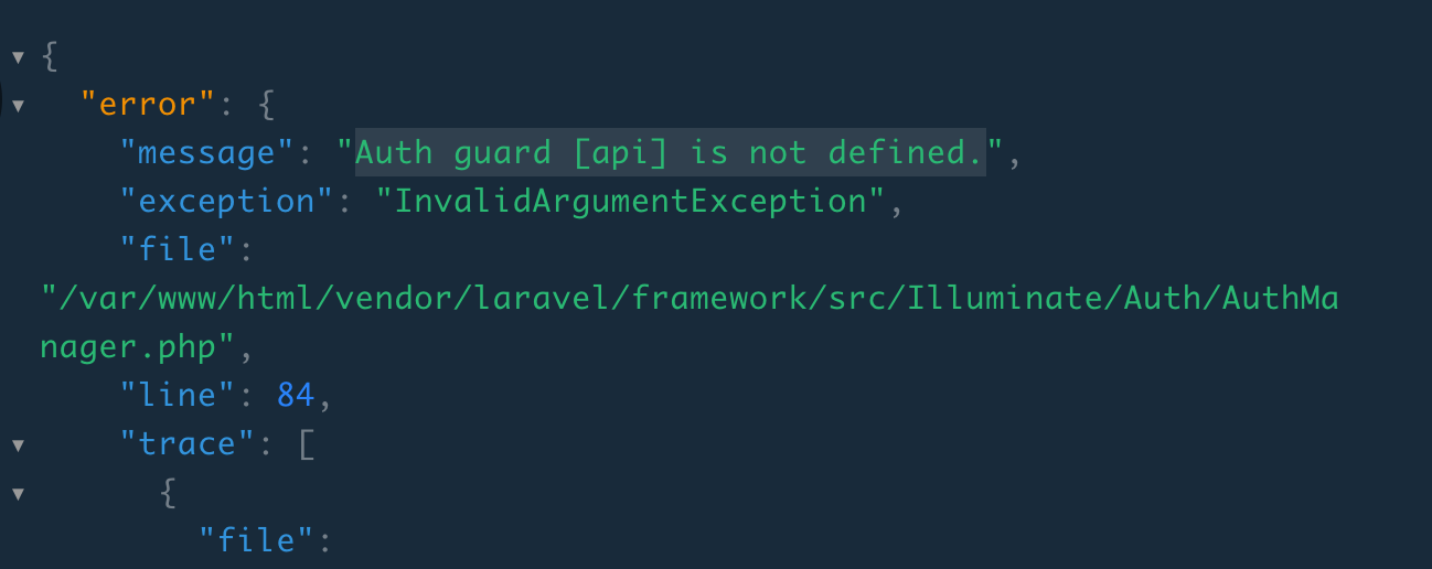 Auth guard [api] is not defined. · Issue #19 · nuwave/lighthouse-tutorial · GitHub