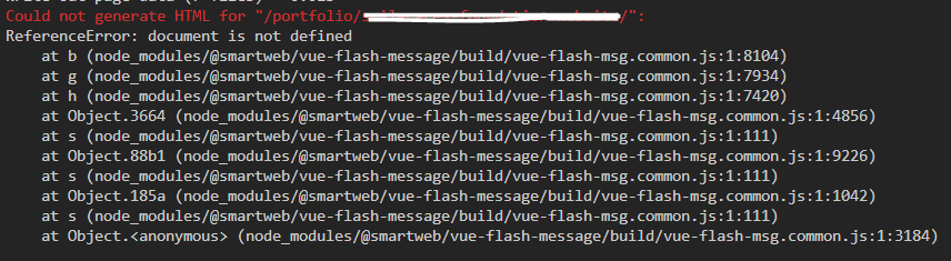 Build throws an error referencing a third party package · Issue #1059 · gridsome/gridsome · GitHub