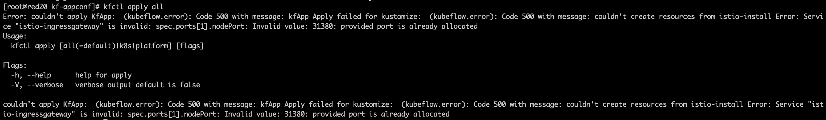 Kfctl Apply On Partially Deployed Kubeflow Cluster Fails · Issue 3686 · Kubeflowkubeflow