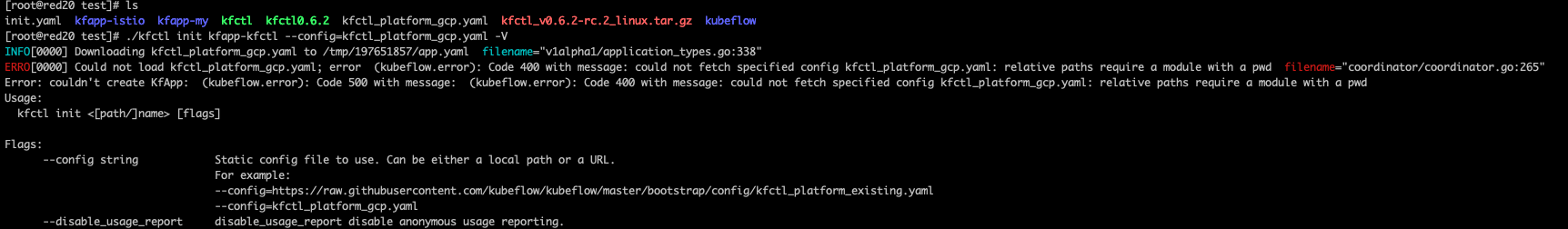 Kfctl Init Configlocal File Failed · Issue 4109 · Kubeflowkubeflow · Github
