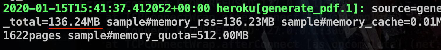 Memory leak - Every time a PDF is generated, the memory used increases and never comes back down ...