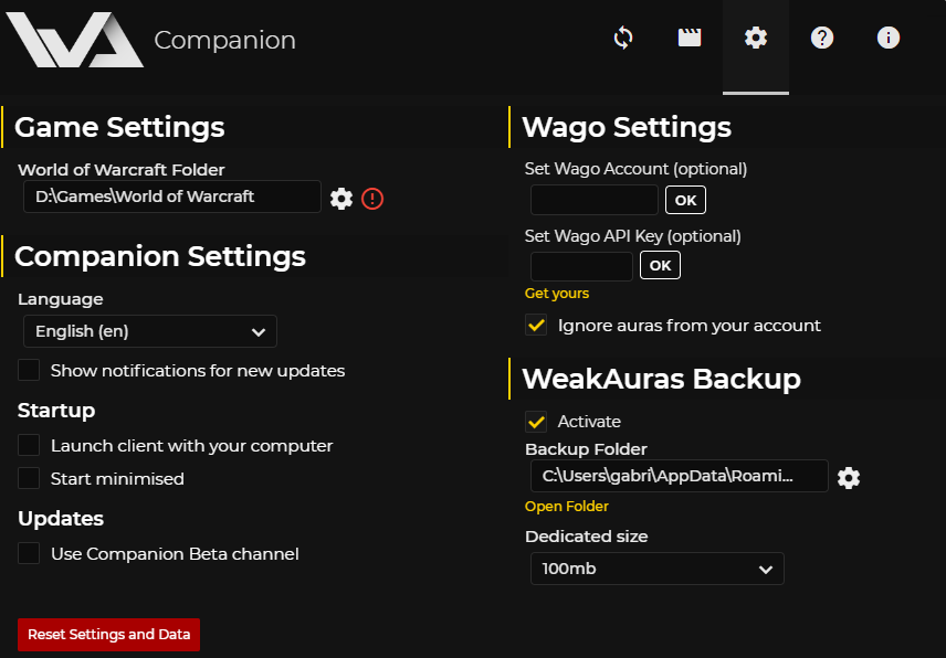 The app couldn't find my game's folder · Issue #2041 · WeakAuras/WeakAuras-Companion · GitHub