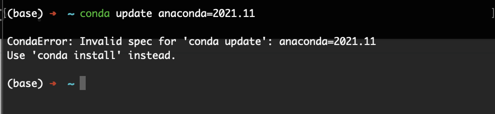 Documentation mentions `conda update anaconda=VersionNumer`, but this fails · Issue #12854 ...